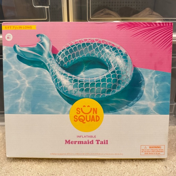 Sun Squad | Other | Sun Squad Inflatable Mermaid Tail Pool Float | Poshmark